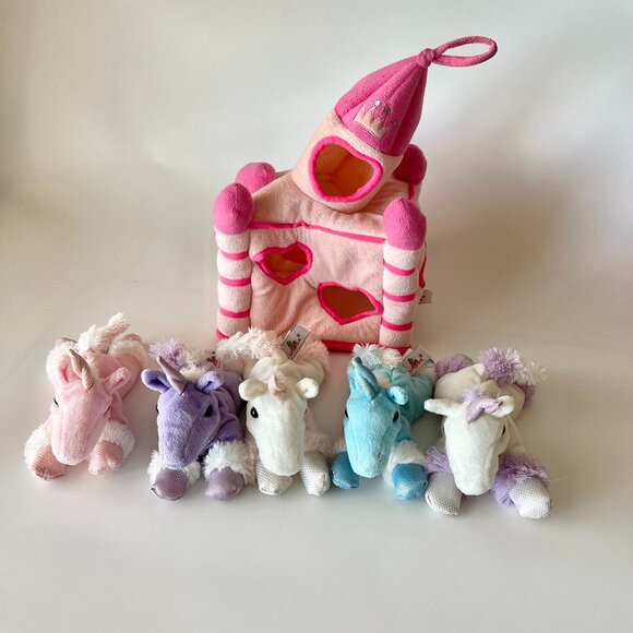 Unipak | Toys | Unipak Plush Unicorn Set With Princess Castle Plush ...